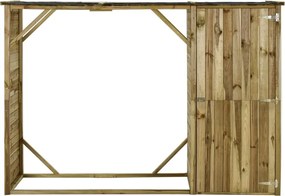 vidaXL Zahradní kůlna na dříví a nářadí borovice 253 x 80 x 170 cm [45137]