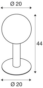 SLV 1002000 Gloo Pure 44, venkovní sloupkové svítidlo, 1x E27 max 23W, antracit, výška 44cm, IP44
