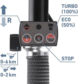 dvoukolák nákladní s převodovkou aku, 400kg, 225l, 40V Li-ion, 6Ah