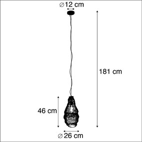 Orientální závěsné svítidlo zlaté - Nidum Rombo