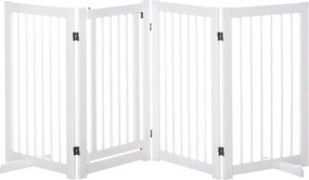PawHut Freestanding Dog Barrier Gate s nohama 220 x 91 cm Dřevěná brána pro psy Bezpečnostní brána pro schody Dveřní ochranná brána pro schody, dveře,