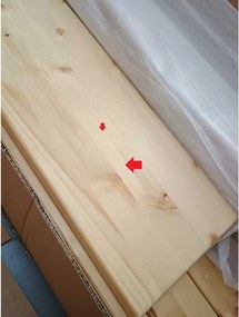 Jednolůžková postel z borovicového dřeva bez čela s roštem 120x200 cm v přírodní barvě Kanso - II. jakost – Karup