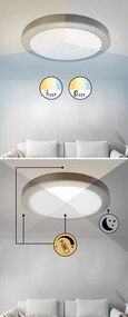 Rabalux Hnědé stropní LED svítidlo Matea 500mm 40W CCT s DO 3000