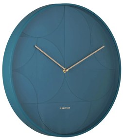 Nástěnné hodiny leon ø 40 cm modré MUZZA