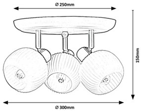 Rabalux - Bodové svítidlo 3xE14/40W/230V