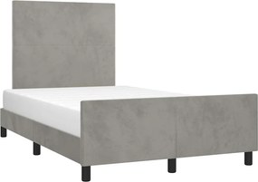 Rám postele bez matrace světle šedá 120 x 200 cm samet 3125623