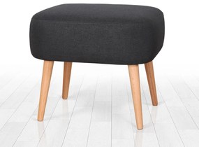 Atelier del Sofa Taburet Parrot - Dark Grey, Tmavá Šedá