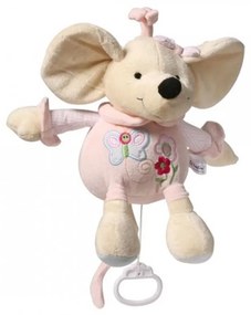 Plyšová hračka s hracím strojkem Baby Ono Myška růžová 31cm Barva: Růžová