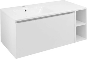 Sapho Lorea - Umyvadlová skříňka 100x46x52 cm, 1x dvířka, 1x zásuvka, levá, matná bílá LE080-3131-L-01