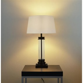 Searchlight EU5141BK Stylová stolní lampa PEDESTAL černá + čiré sklo