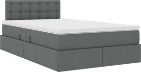 Postel s úložným prostorem a matrací Tmavě šedá 120 x 200 cm 3370627