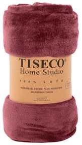 TISECO Pléd COSY mikroplyš 150 x 200 cm vínový