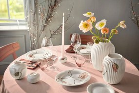 KÄHLER Porcelánová váza Hammershøi Poppy 20 cm, růžová barva, bílá barva, porcelán