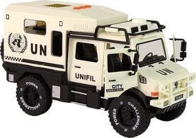 Lean Toys Off-Road Vehicle City Service Béžová zvuková kontrolka otevíracích dveří