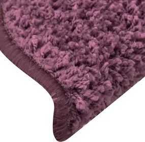 Schodové rohože 15 ks 56 x 17 x 3 cm tmavě fialové půlkulaté 322384