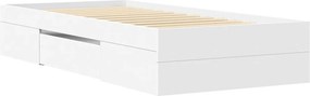 Rám postele bílý 75 x 190 cm kompozitní dřevo 3295527