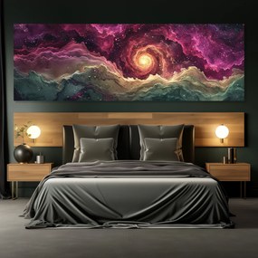 Obraz na plátně - Galaxie Sauger FeelHappy.cz Velikost obrazu: 180 x 60 cm