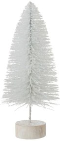 Bílý třpytivý vánoční stromeček - Ø16*38cm