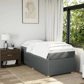 Box spring postel s matrací tmavě šedá 90x200 cm textil 3285540