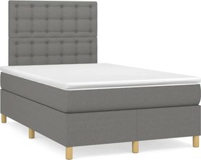 Box spring postel s matrací tmavě šedá 120x200 cm textil 3142642