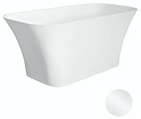 Besco Volně stojící vana z litého mramoru Assos 160x70 Barva: Bílá, Rozměry (cm): 160x70, Typ a barva výpustě: Click-Clack s horním čištěním, bílá