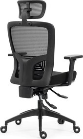 Ergonomická kancelářská židle MERTON - černá síťovina