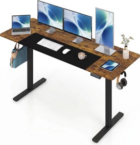 Costway Elektricky výškově nastavitelný stůl s robustním kovovým rámem