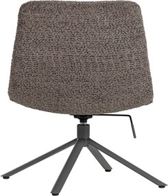 Hnědé otočné křeslo z textilie bouclé Soren – WOOOD
