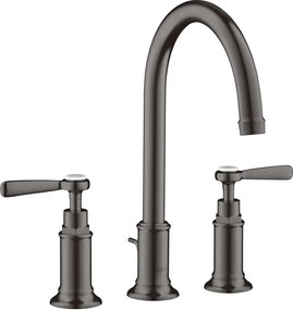 Axor Montreux - Umyvadlová baterie s výpustí, 3-otvorová instalace, EcoSmart, kartáčovaný černý chrom 16514340