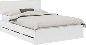 Rám postele se zásuvkou Bílá 160 x 200 cm Dřevěný materiál 3412164
