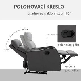 Goleto Relaxační televizní křeslo Mia | černé