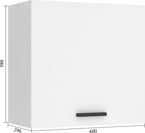 Kuchyňská skříňka Belini Premium Full Version horní 60 cm bílý lesk  INF SG60/0/WT/W/0/B1/PP