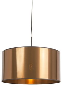 Art Deco závěsná lampa bílá s měděným stínidlem 50 cm - Combi 1