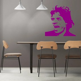 Živá Zeď Samolepka na zeď Mick Jagger Barva: černá