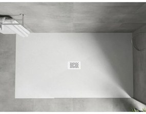 Mexen Hugo, obdélníková sprchová vanička SMC 150 x 100 cm, bílá, bílá krytka, 42101015-W
