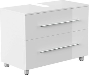 XXXLutz SKŘÍŇKA POD UMYVADLO, vysoce lesklá bílá, vysoce lesklá bílá, 85/63/41,6 cm MID.YOU - Online Only koupelnové skříňky - 00000D000407