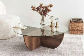 Designový konferenční stolek Balesego 90 cm vzor ořech