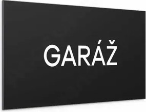 ACCEPT Označení podlaží "GARÁŽ" - stříbrná tabulka - černý popis