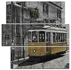 Obraz na plátně - Historická tramvaj - čtverec 3121QD (75x75 cm)