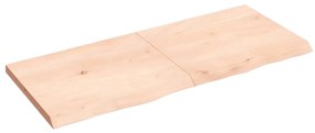 Nástěnná police 120x50x(2-4) cm neošetřené masivní dubové dřevo - Default Title