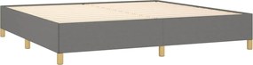 Box spring postel s matrací tmavě šedá 200x200 cm textil 3128630