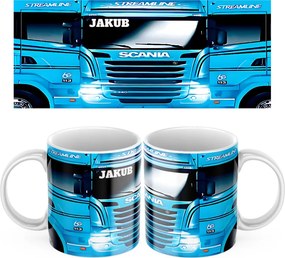 Keramický hrnek s motivem kamionu Scania 450ml