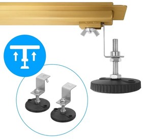 BPS-koupelny Lineární sprchový odtokový žlab 2v1 DL01 FIX 60 cm, zlatý
