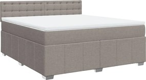 Box spring postel s matrací taupe 180x200 cm textil 3289465