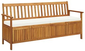 45912 vidaXL Úložná lavice s poduškou 170 cm masivní akáciové dřevo