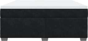 Box spring postel s matrací černá 180x200 cm samet 3285301