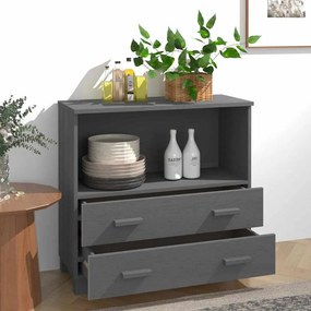 Příborník HAMAR tmavě šedý 85 x 35 x 80 cm masivní borovice 340498