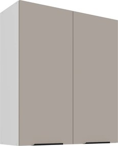 ARIA lb | horní skříňka 80 G-90 2F policová | 80 cm | VYSOKÁ | ANTI FINGERPRINT povrch | bílá/béžová