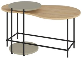 Konferenční stolky s deskou v dubovém dekoru v sadě 2 ks 65x103 cm Rosie – Marckeric