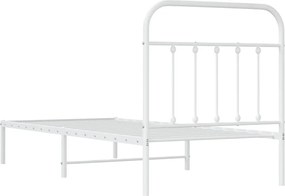 vidaXL Kovový rám postele s čelem 90 x 200 cm [352620] Barva: Černá